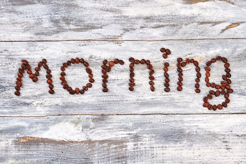 Morning Made from Coffee Beans. Stock Image - Image of food ...
