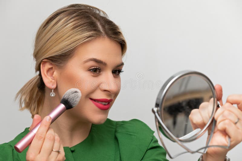 Morning makeup routine stock photo. Image of face, hygiene - 238761460