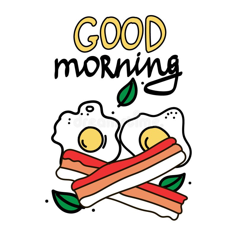 Morning Meal, Hand-drawn Doodle-style Elements. Breakfast. Good Morning ...