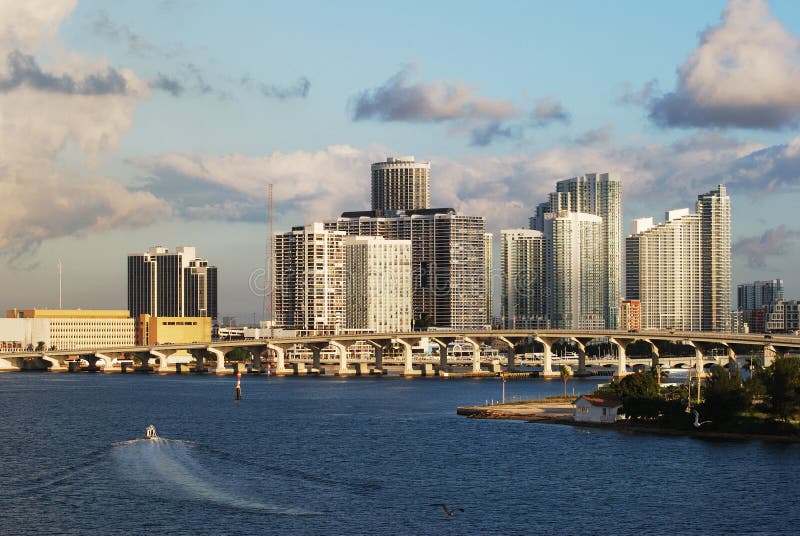 Miami in Morning Light stock photo. Image of destination - 137050950