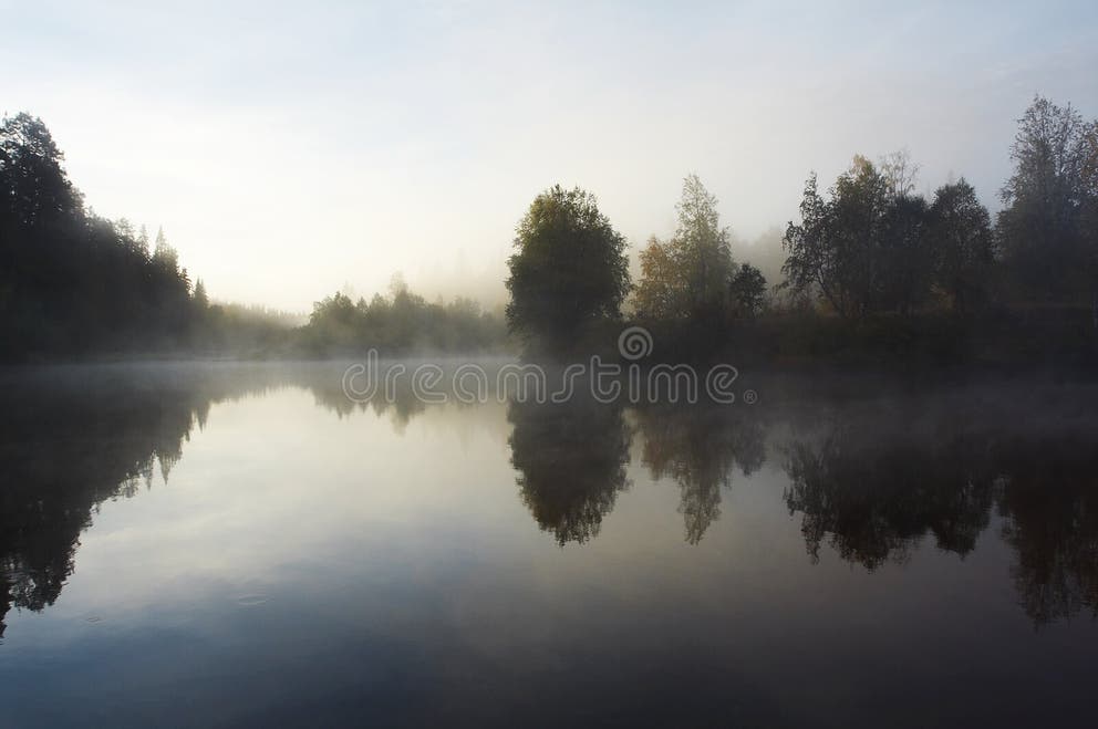 Morning mist stock image. Image of finland, mist, scenery - 1245423