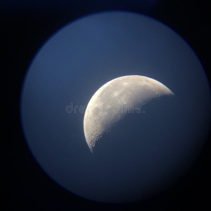 Morning moon stock image. Image of morning, telescope - 92907683