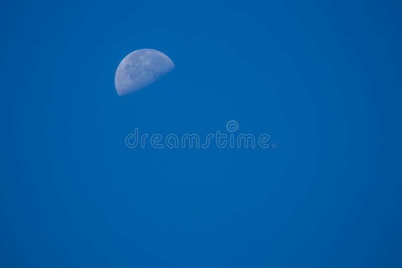 Morning Moon on a Clear Day Stock Photo - Image of circle, diagram ...