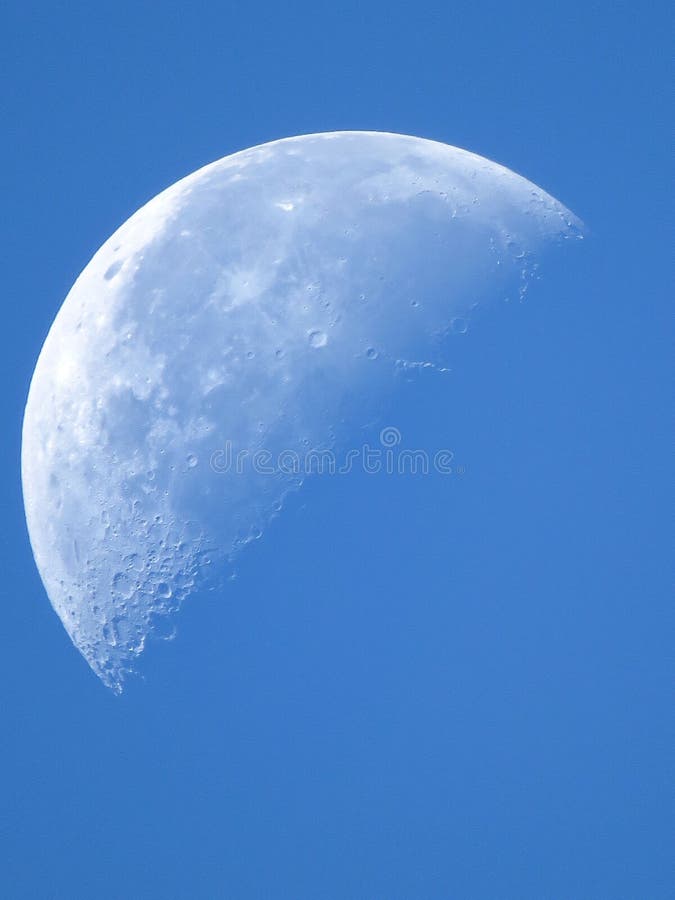 Morning moon stock photo. Image of moon, craters, season - 131025666