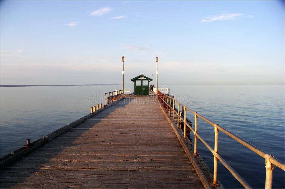 Morning, Mordialloc Pier, Melbourne, Aust Stock Image - Image of pier ...