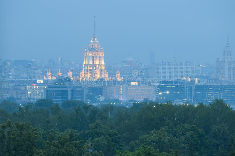 Morning in Moscow stock image. Image of homes, accommodation - 27839129