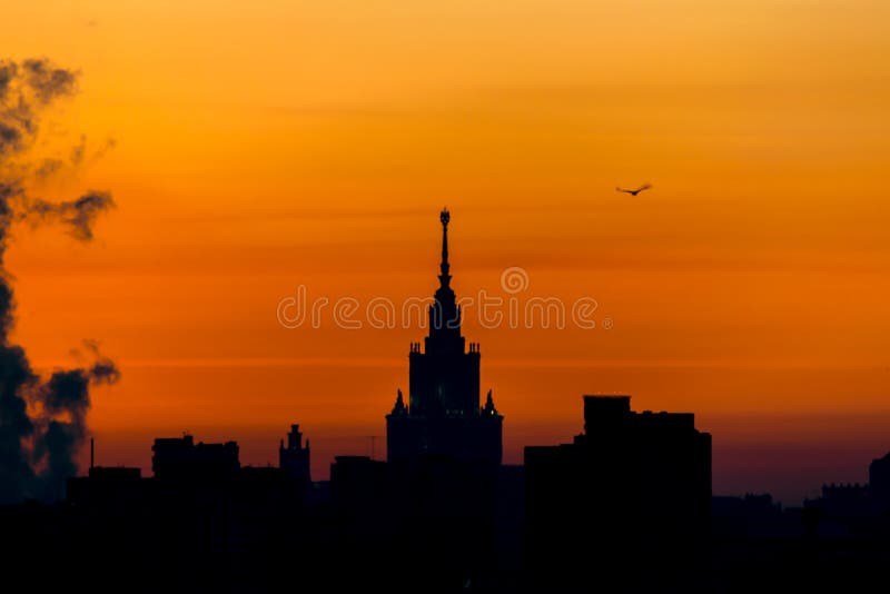 Morning in Moscow stock photo. Image of clouds, beauty - 68553008
