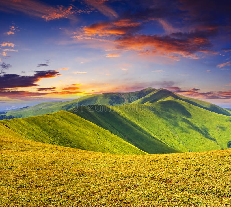 Morning in mountains stock image. Image of beautiful - 15814069