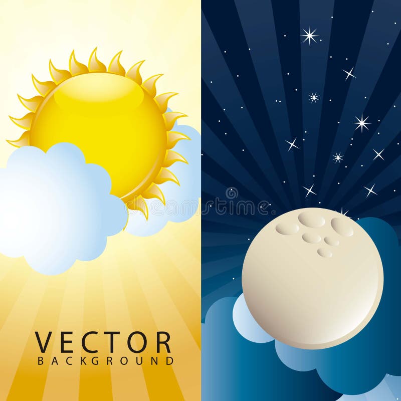 Morning and night stock vector. Illustration of cloud - 26893150