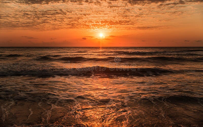 Morning on the ocean stock photo. Image of color, cloud - 171085184