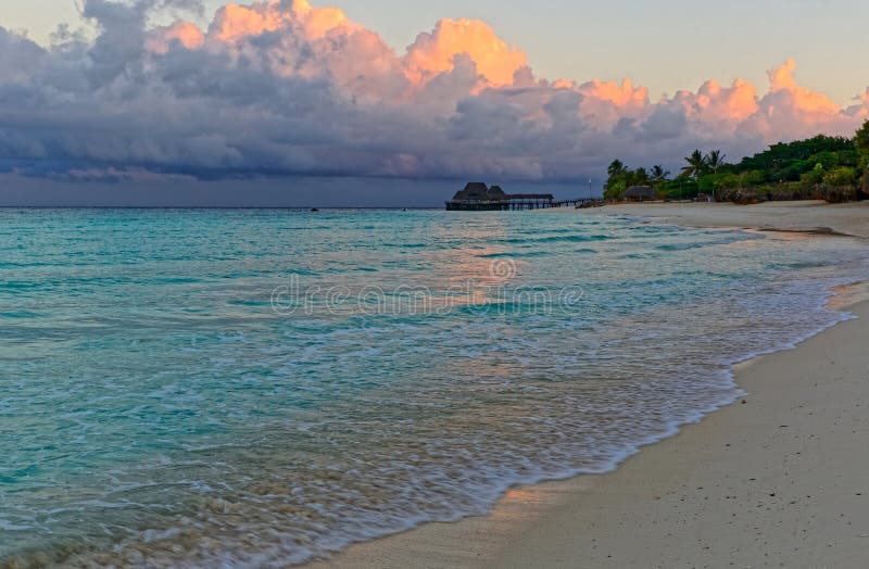 Morning on ocean shore stock photo. Image of shores - 145114692