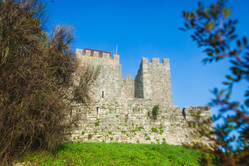 Morning at an Old Medieval Castle Stock Image - Image of rock, mist ...