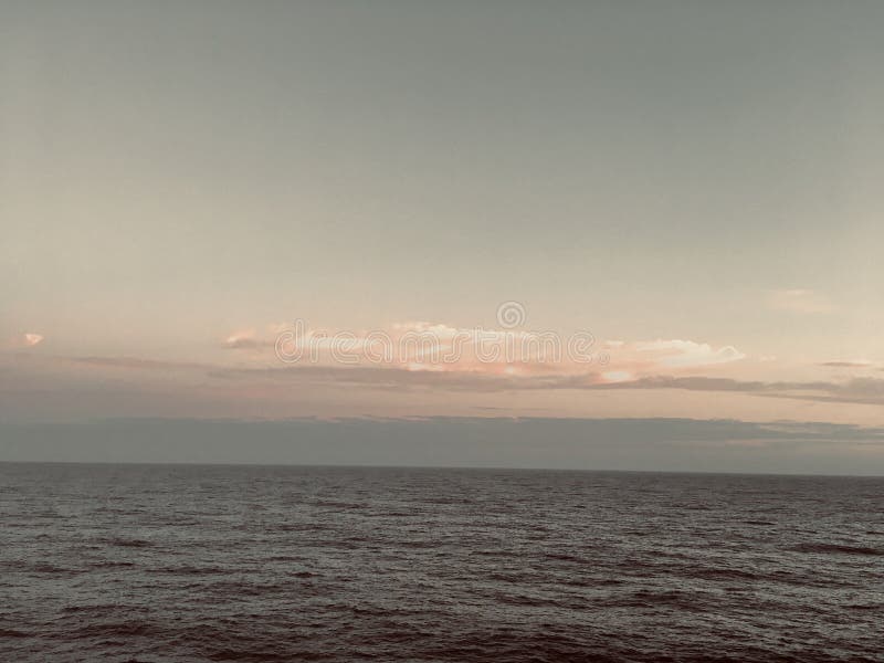 Morning Over the Ocean with Fantastic Clouds Stock Image - Image of ...