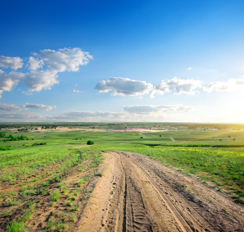 Morning over the road stock photo. Image of meadow, idyllic - 38945172
