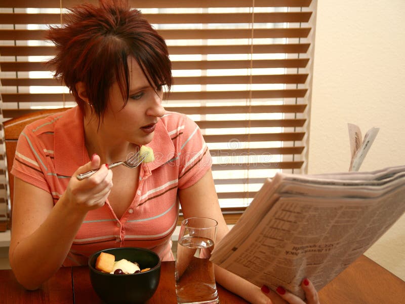 Morning Paper stock image. Image of snack, pretty, attractive - 1991879