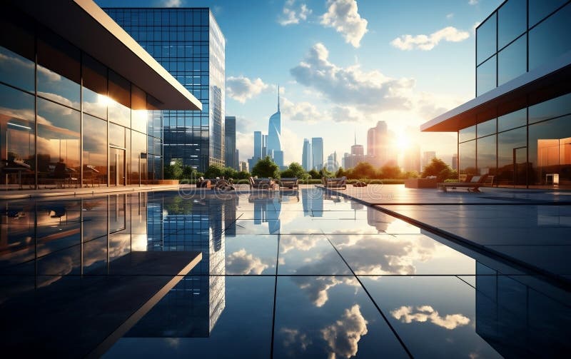 Morning Perspective Rendering the View, Generative Ai Stock ...