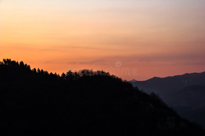 Morning Picture Painted by the First Sun Rays. Stock Photo - Image of ...