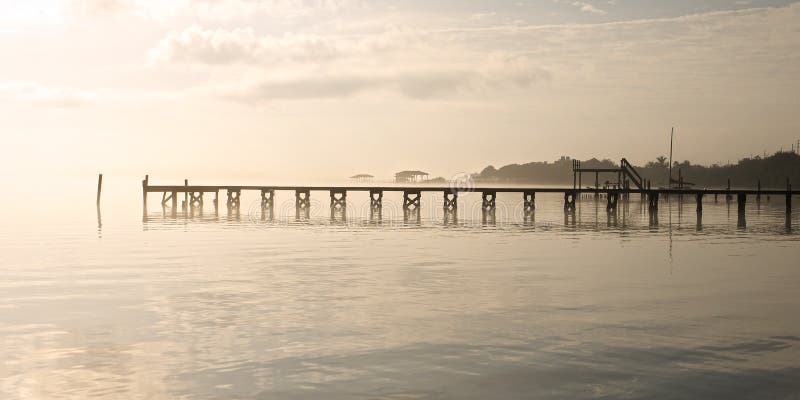 Morning Pier stock photo. Image of florida, aqua, peaceful - 95864498