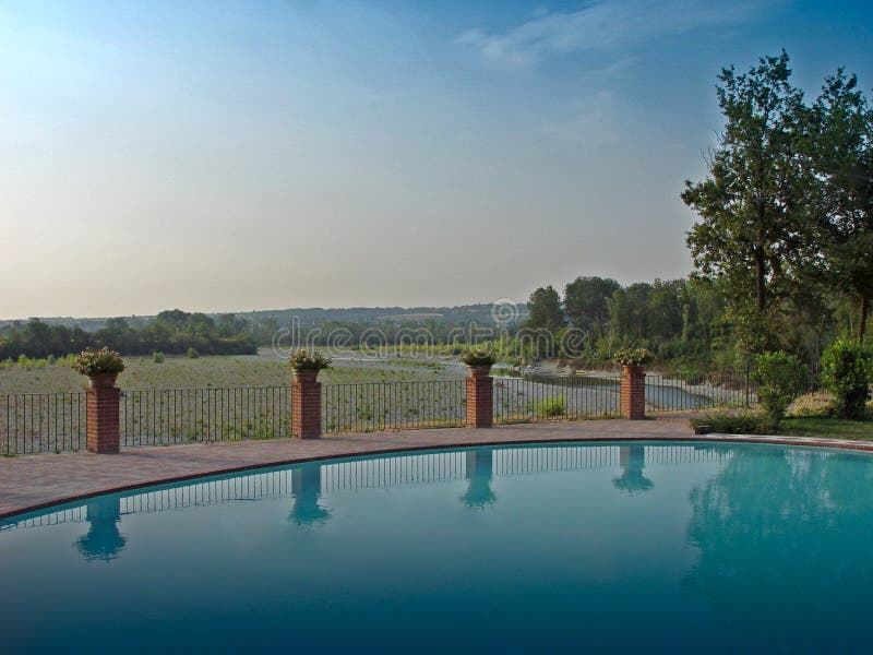 Morning by the pool stock photo. Image of countryside - 1518302