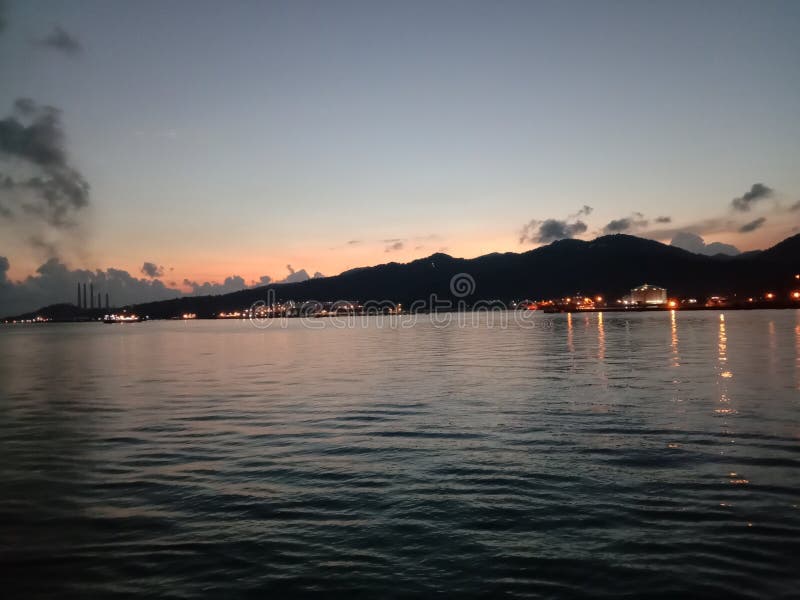 Morning at Port of Merak, Amazing Stock Photo - Image of port, sunset ...