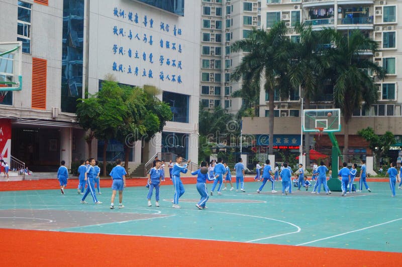 Shenzhen, China: Primary School Playground, Primary School Students in ...