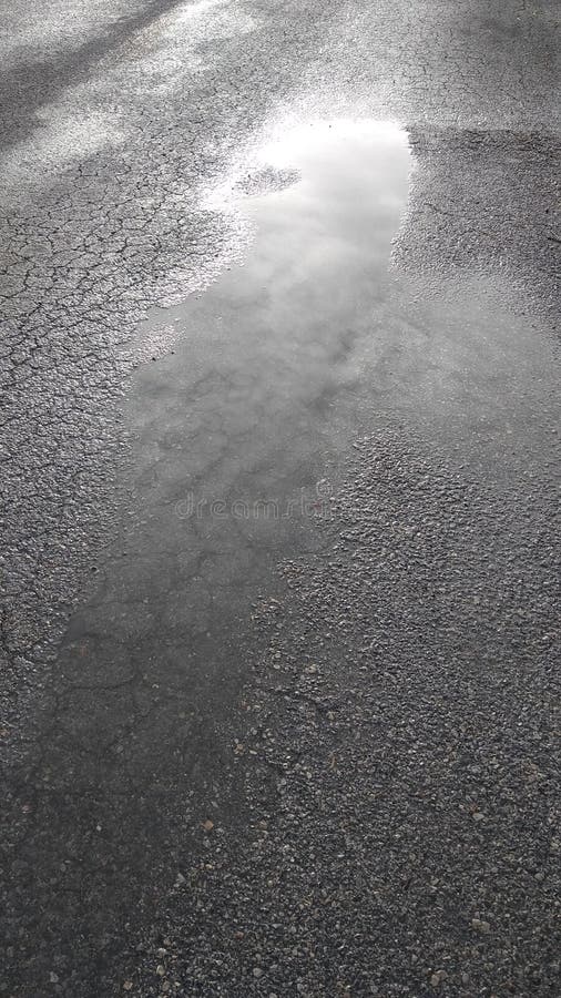 Morning puddles stock image. Image of puddle, reflection - 101211397