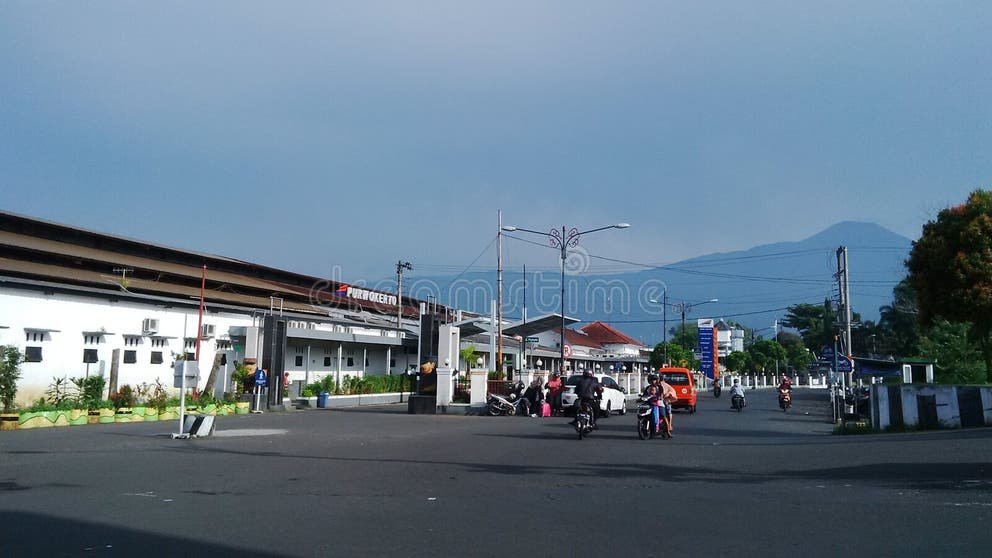 Morning at the Purwokerto Train Station, Central Java, Indonesia ...