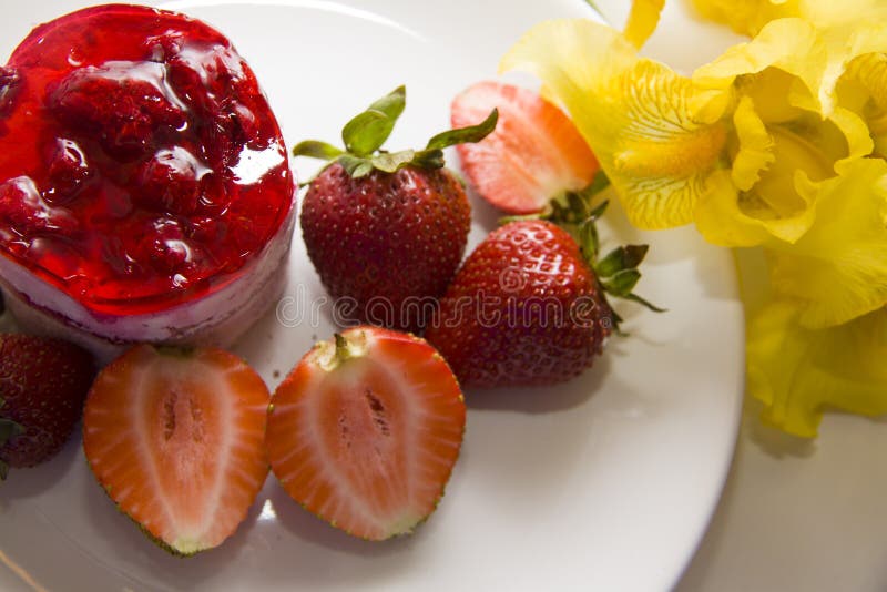 Morning Raspberry Cake with Fresh Raspberries Stock Photo - Image of ...