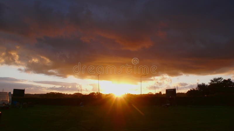 Morning Rays and a Huge Cloud Stock Image - Image of morning, hyge ...