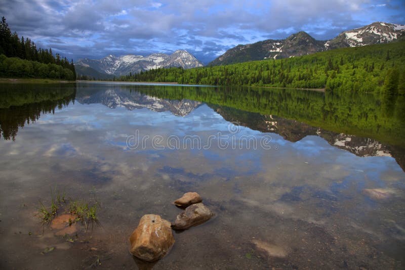 Morning Reflections stock image. Image of blue, rocky - 10270753