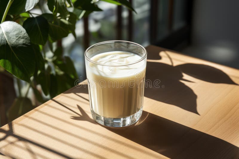 Morning Refresher: Glass of Milk in the Morning. Generative AI Stock ...
