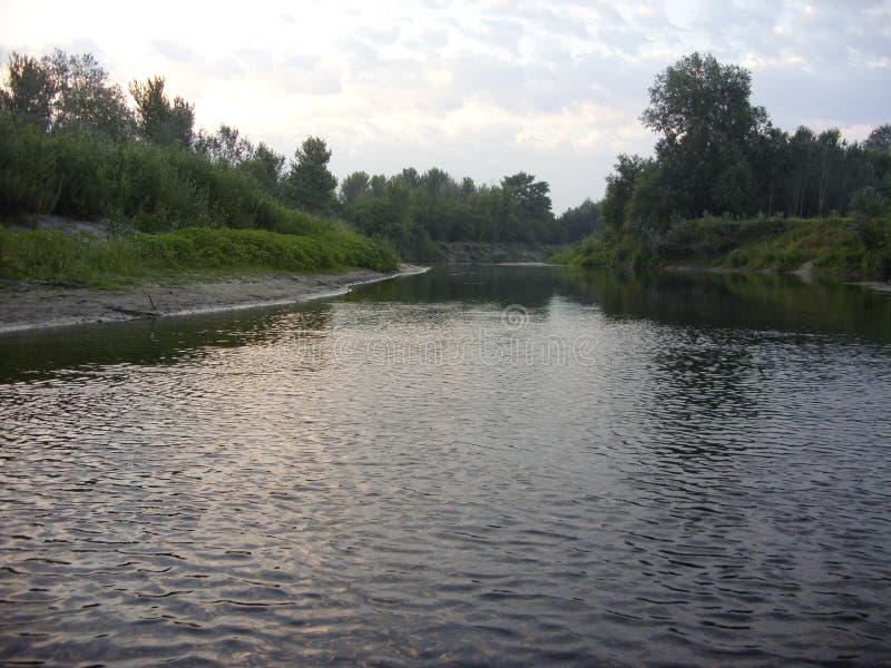 Morning river stock image. Image of waterway, forest - 74402103