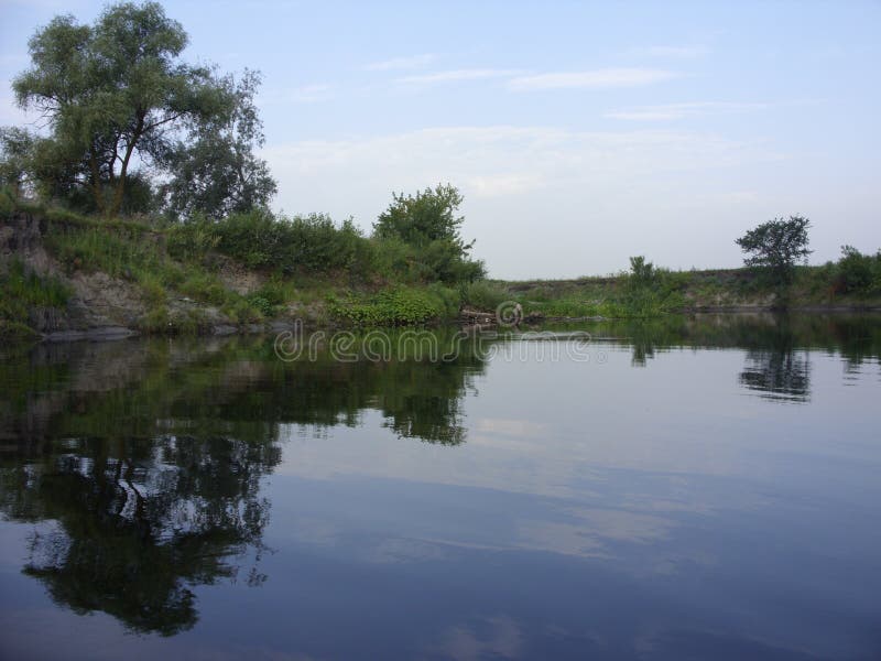 Morning river stock photo. Image of water, plants, river - 74430710