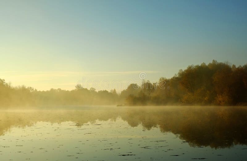 Morning on river stock image. Image of misty, outdoors - 36319661