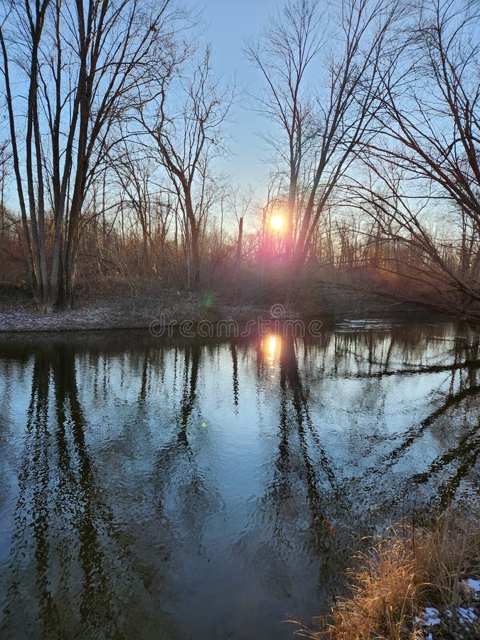 Morning River view sunrise stock image. Image of morning - 266985951