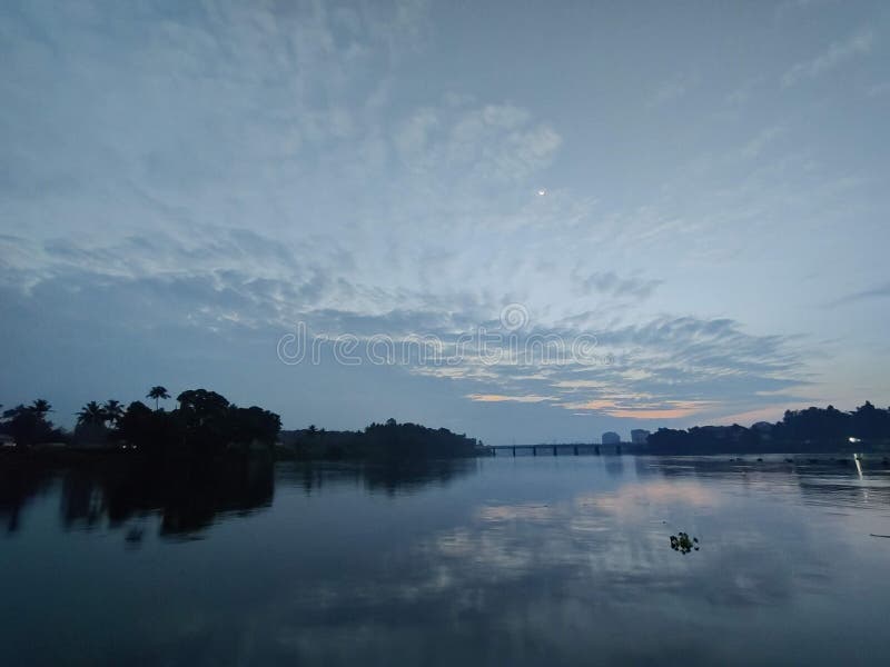 Morning river views stock image. Image of dawn, cloud - 210336941