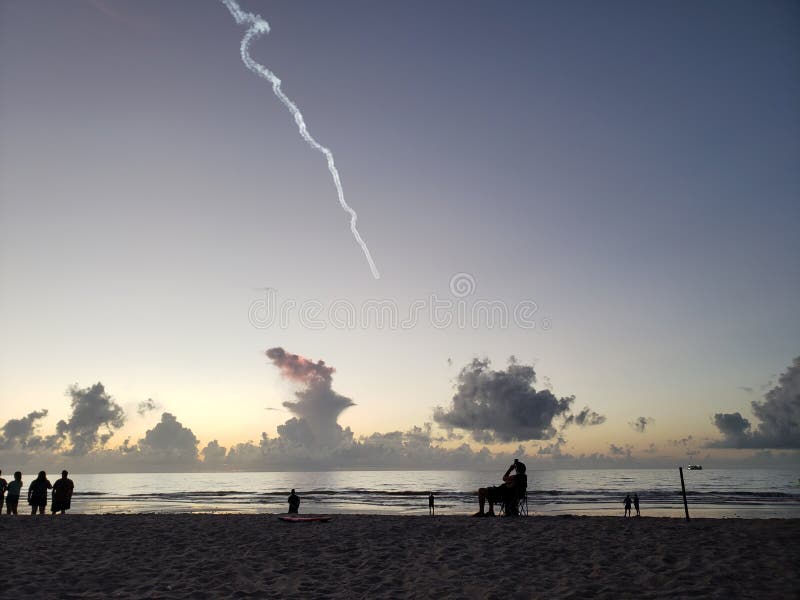 View of a Morning Rocket Launch, August 4, 2022 Cape Canaveral, Florida ...