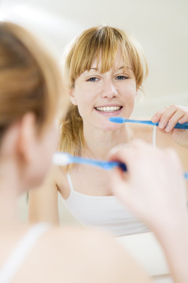 Morning routine stock photo. Image of care, happy, brush - 4977202