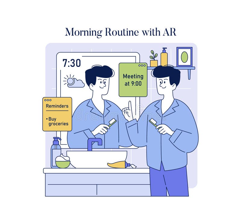 Augmented Reality Mirror Stock Illustrations – 66 Augmented Reality ...