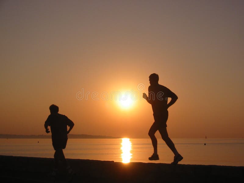 Morning run stock photo. Image of friends, sunrise, morning - 108082