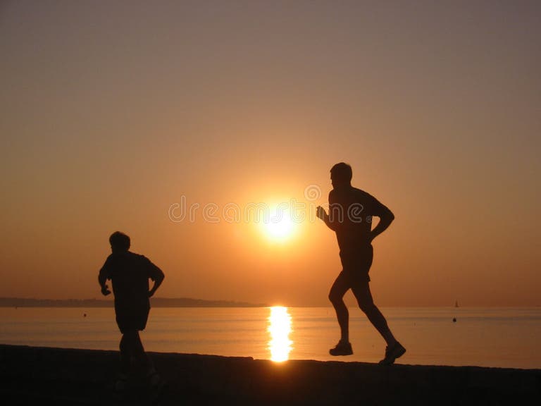 Morning run stock photo. Image of friends, sunrise, morning - 108082