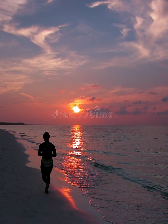 Morning Run stock photo. Image of success, oceanfront, dawn - 20820