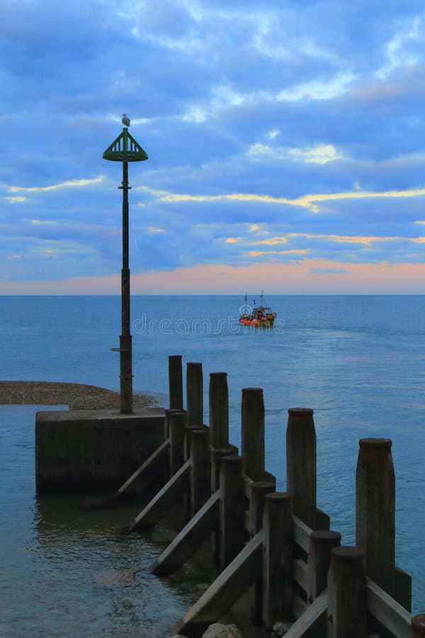 Morning Scene from River Axe Estuary Stock Photo - Image of nature ...
