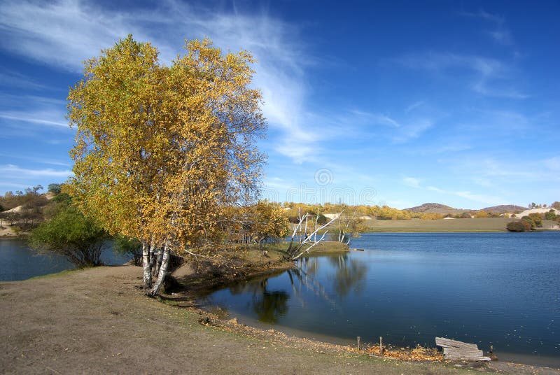 Morning scenery stock image. Image of lake, china, autumn - 11314699