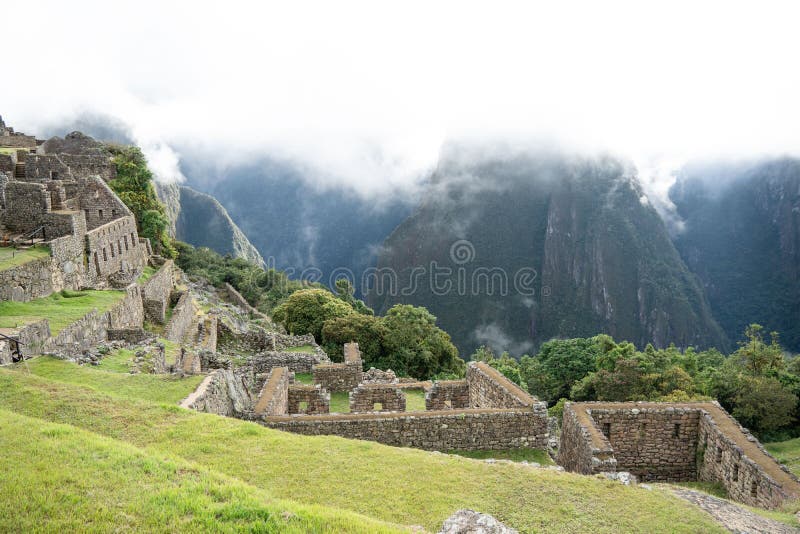 Morning Scenery from Machu Picchu, Peru Stock Image - Image of rock ...