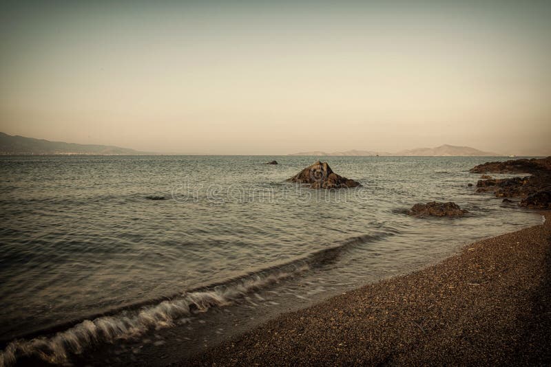 Morning sea stock photo. Image of wave, sunrise, morning - 75528798