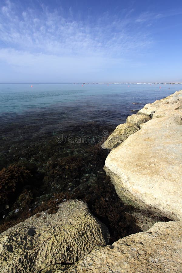 Morning sea view. stock photo. Image of water, coastline - 14588428