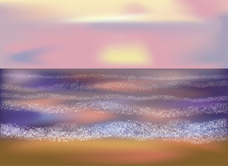 Morning Sea Wallpaper, Vector Stock Vector - Illustration of happiness ...