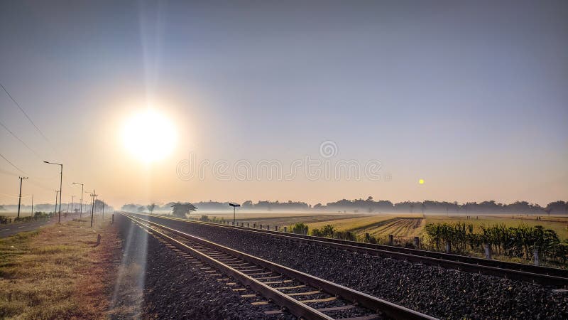 Morning on the Side of the Road Stock Photo - Image of road, morning ...