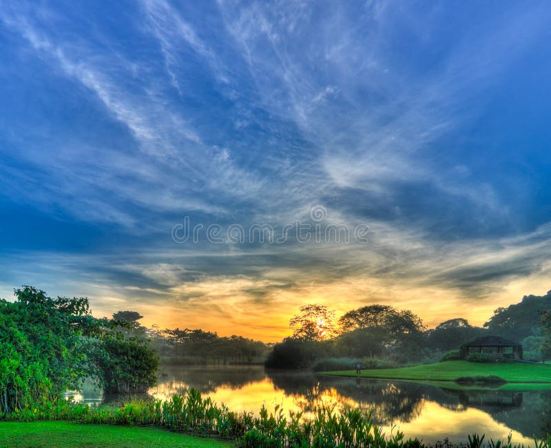 Morning Skies over Pond stock image. Image of idyllic - 4617867